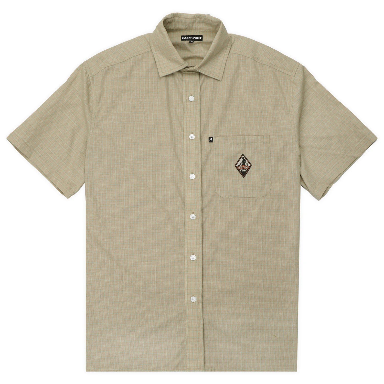 Pass~Port Wanderer Workers Check Shirt Short Sleeve - Khaki – Wally
